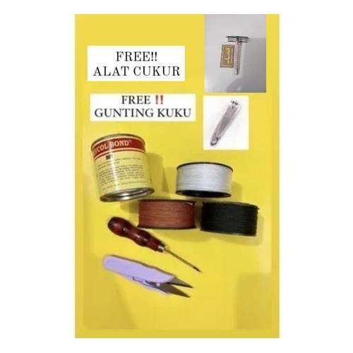 Jual JZ Paket Murah Alat Jahit Jar sol Sepatu + Benang Nilon (Hitam ...