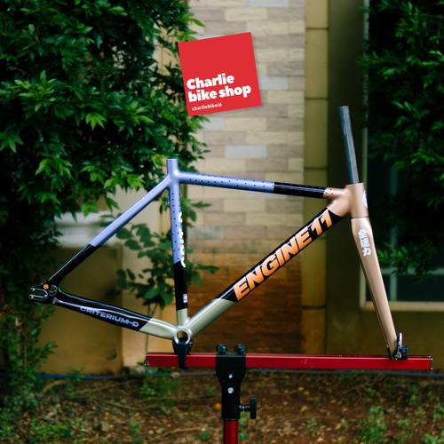Promo Frameset Fixie Fixed Gear ENGINE 11 CRIT-D 2024 - Golden Chaos ...