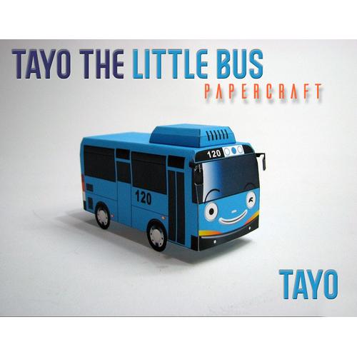 Jual 3D Papercraft Bis Tayo The Little Bus Gani Lani Rogi Pola Kertas ...