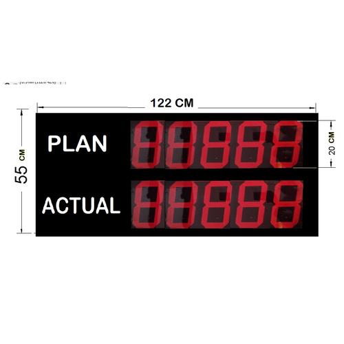 Jual Andon Display Counter Produksi 7segment 8 INCH 5 digit - Kab ...