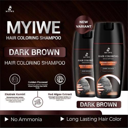 Jual Myiwe My iwe Hair Coloring Shampo Penghilang Uban Warna Dark Brown ...