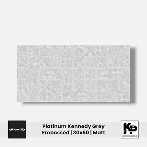 Jual Keramik PLATINUM CERAMICS Kennedy Grey Embossed 30x60 Cm - Kota ...