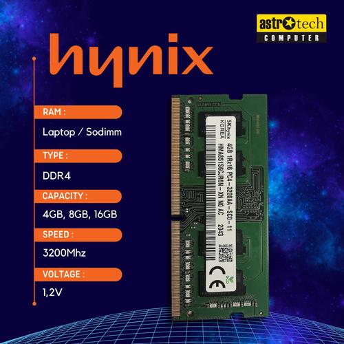 Jual RAM HYNIX LAPTOP SODIMM DDR4 16GB DDR4 8GB DDR4 4GB PC25600/3200Mhz | LIFETIME - 8GB - Kota ...