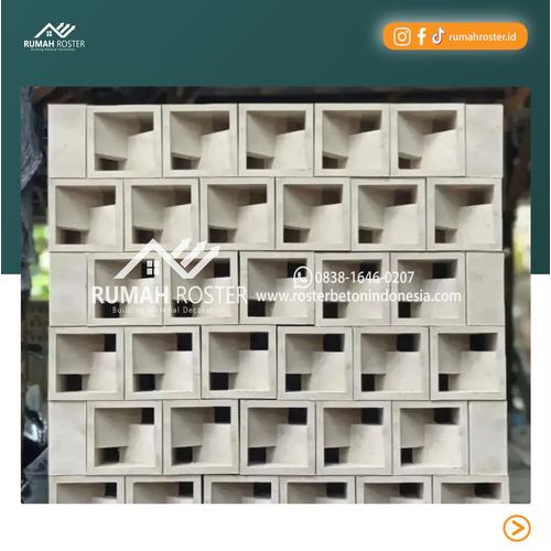 Jual Roster Beton Putih/Roster Minimalis Motif Congklak Warna Putih 2 ...