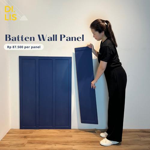 Jual Dilis Batten Wall Panel Modular / Wall Moulding - Hitam, Opsi ...