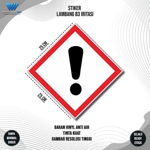 Jual Stiker Simbol limbah B3 K3 Hazmat IRITASI Bahan Vinyl Anti Air ...