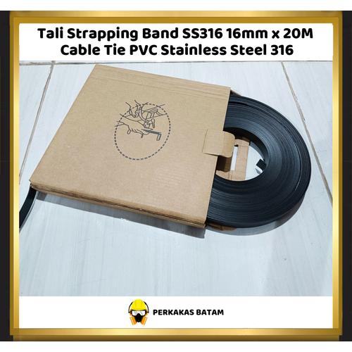Jual Tali Strapping Band SS316 16mm x 20M PVC Coated Stainless Steel ...