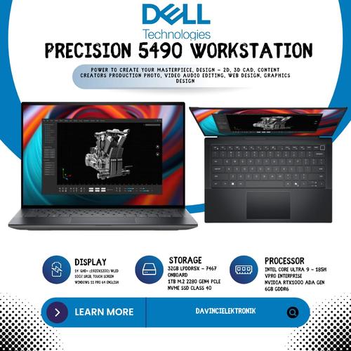 Jual DELL PRECISION 14 5490 WORKSTATION ULTRA 9 185H 32GB RAM 1TB SSD ...