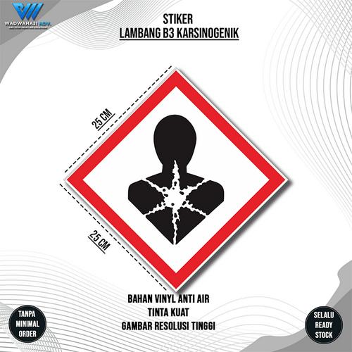 Jual Stiker Simbol limbah B3 K3 Hazmat KARSINOGENIK Bahan Vinyl Anti ...