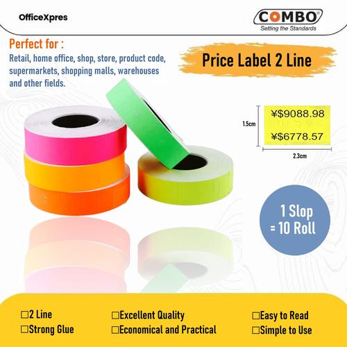 Jual Label Harga / Price Label 2 Line Warna Combo - Kuning - Jakarta ...