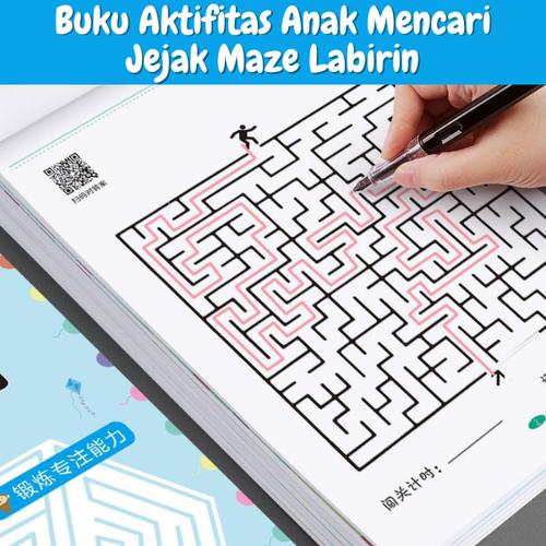 Promo Buku Aktivitas Anak Bermain Maze Labirin Game Permainan Mencari ...