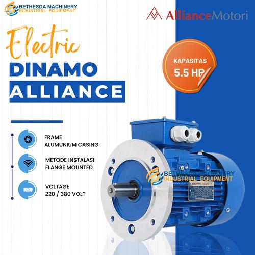 Jual electro motor 5.5 hp 7.5 hp 3 phase motor listrik alliance dinamo ...