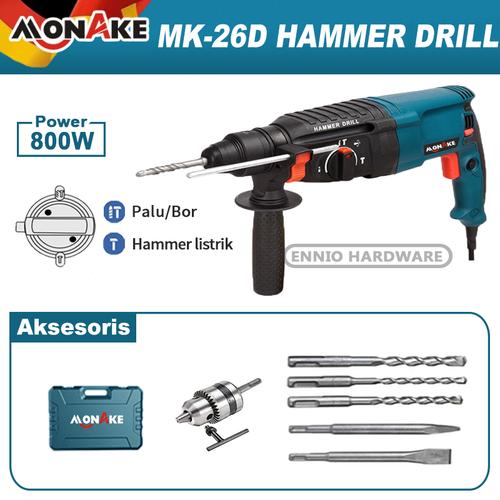 Promo MONAKE Rotary Hammer Drill Mesin Bor Beton Listrik Electric ...