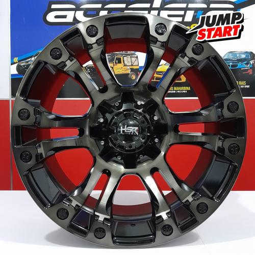 Jual Velg mobil r20 hsr lumbis baut 6x139,7 lebar 9 offset 15 black oil ...