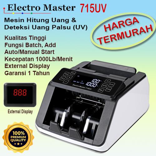 Jual Mesin Penghitung Uang Money Counter – Electro Master 715UV - BC ...