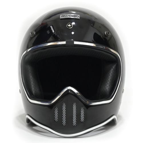 Jual BELLISSIMO HELMET CAFERACER/ Helm CafeRacer Full Face - BLACK ...