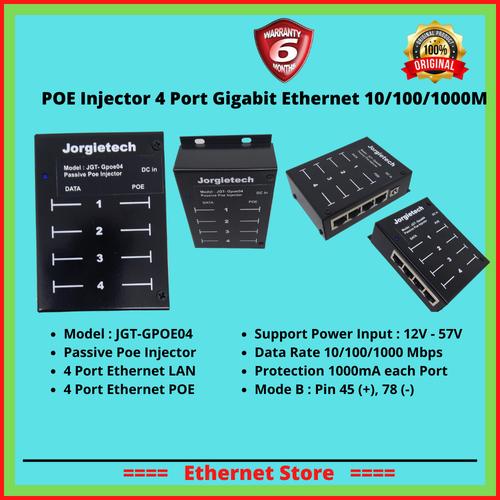 Jual Poe Injector 4 Port 100M Atau Gigabit - Jakarta Timur ...