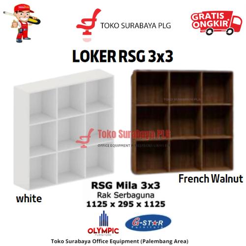 Jual Rak Laundry Olympic Gstar RSG MILI RSG MILA 3x3 Rak Serbaguna Rak Buku Lemari Arsip Rak 9 ...