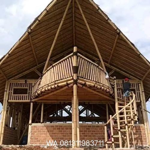 Jual saung gazebo bambu moderen harga permeter persegi 5000.000 - Kota ...