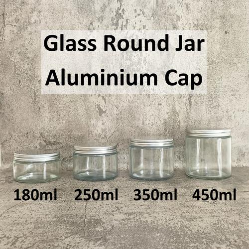 Jual Toples Kaca Round / Jar Kaca Bulat Premium + Tutup Aluminium ...