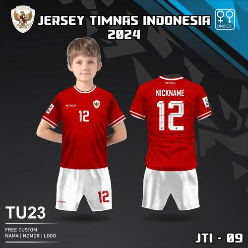 Jual Setelan jersey anak baju timnas indonesia terbaru kaos bola piala asia U23 2024 - Putih, 2 ...