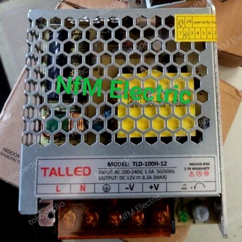 Jual Talled Power Supply Jaring 12V 8,3A 100W/Trafo Adaptor 12V 100W Indoor - Jakarta Pusat ...
