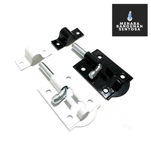 Jual Grendel Hitam / Putih 2 Inch Double Plat - Gerendel Selot Pintu ...