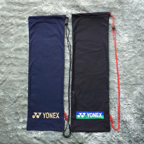 Promo tas sarung raket badminton kain serut yonex - hitam sbl hijau ...