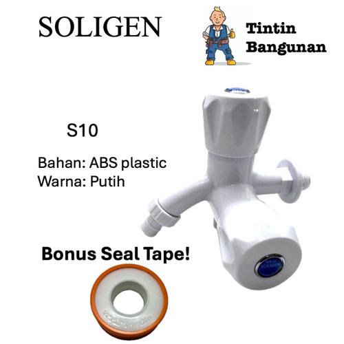 Jual Kran Cabang SOLIGEN S10 plastik ABS PVC/ Keran Double Dobel ...