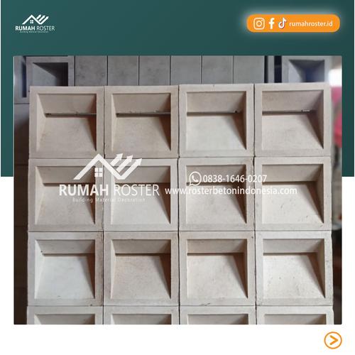 Jual Roster Beton Putih/Roster Minimalis Motif Nako Sipit (2 Muka ...