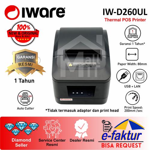 Promo Printer Kasir THERMAL IWARE IW D260BT D260UL D260 USB LAN ...
