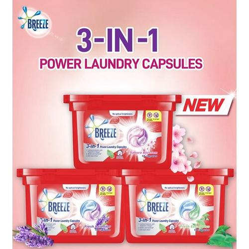 Jual Breeze Concentrated 3in1 Power Laundry Capsules Deterjen Kapsul ...