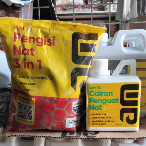 Jual am 51 Pengisi Nat Keramik 1kg+ am 54 Cairan Penguat Nat 330ml ...