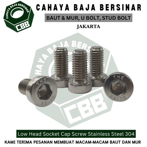 Jual Low Head Socket Cap Screw Stainless Steel 304 M6 - 1.0 - M6 x 12mm ...