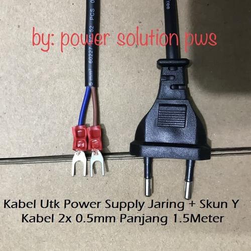 Jual Kabel power Listrik Ac supply cctv Adaptor Cable Psu skun Y - 1,5 ...
