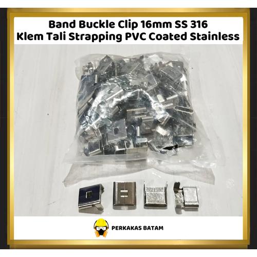 Jual Band Buckle Clip 16mm SS316 Klem Tali Strapping PVC Coated ...