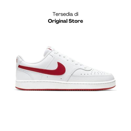 Jual Sepatu Sneakers Pria Nike Court Vision Lo White Red CD5463-102 Men ...