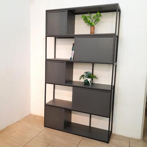 Jual Rak Sekatan Tinggi Pajangan 100cm Rangka Besi Lemari Divider Buku ...