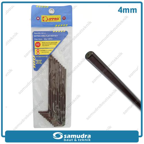 Jual Kunci L Panjang 4 mm Flat LIPPRO 161 Satuan Extra Long Hex Key ...