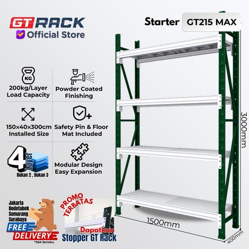 Promo RAK GUDANG BESI GT RACK GT215 MAX 4 SUSUN 3 METER - WAREHOUSE ...