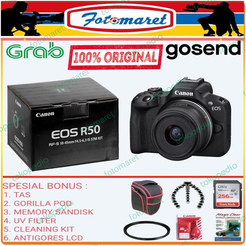 Promo CANON EOS R50 KIT 18-45MM / KAMERA CANON R50 BODY ONLY CANON R50 ...