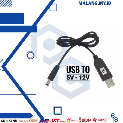 Jual KABEL USB STEP UP DC 5V TO 12V Modem Orbit CCTV ROUTER POWERBANK ...