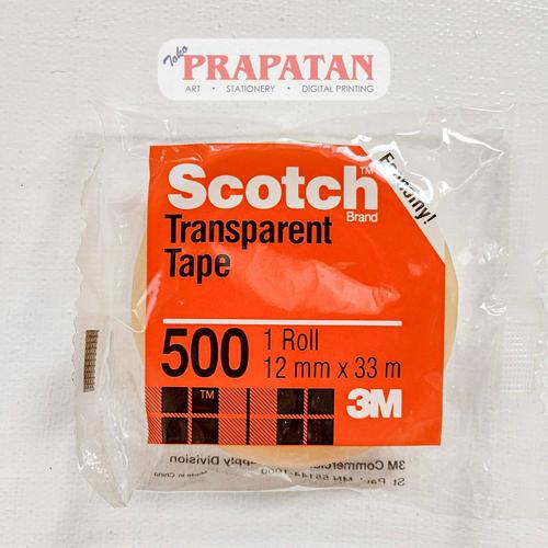 Jual Scotch Transparent Tape 500 12mm x 3m / Isolasi Bening / Selotip ...