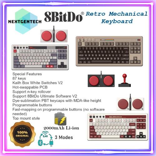 Jual 8BitDo Keyboard Mechanical Retro Bluetooth Wireless Windows ...