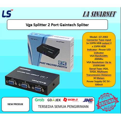 Jual Vga Splitter 2 Port Gaintech Spliter - Jakarta Pusat - LA SINARNET | Tokopedia