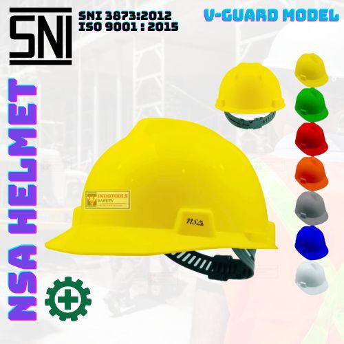 Jual HELM PROYEK SAFETY NSA V GARD SNI ANZI HDPE - Putih - Jakarta ...