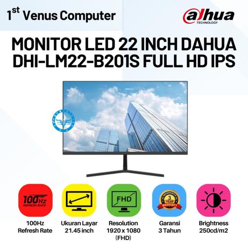 Jual Monitor LED 22" Dahua DHI-LM22-B201S FHD 100Hz IPS HDMI Garansi ...