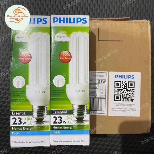 Jual LAMPU PHILIPS ESSENTIAL 23W LAMPU PHILIPS 3U 23W 23WATT PUTIH ...