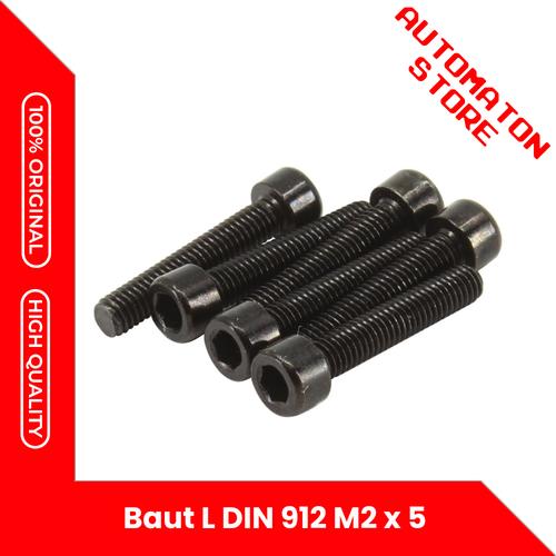 Jual Baut L / Hex Socket Head Cap Screw M2 x 5 DIN 912 Profile 12.9 ...