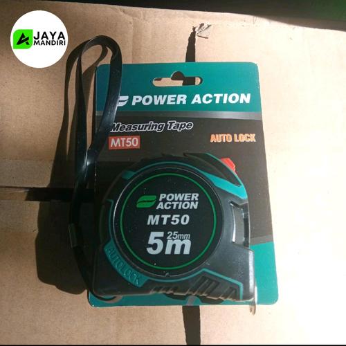 Jual POWER ACTION Meteran 5M Auto Lock/Measuring Tape Pita Pengukur 5 ...